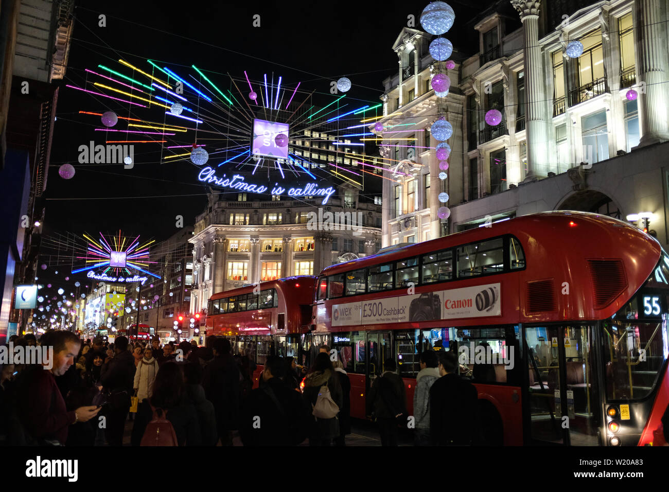 Pre-Christmas, post-work rush, central London Stock Photo - Alamy