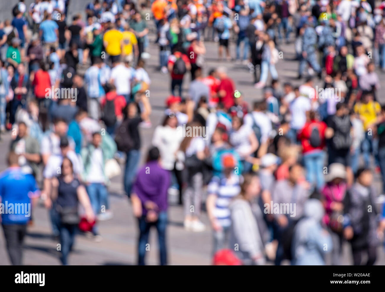 Blurred Crowd Of People