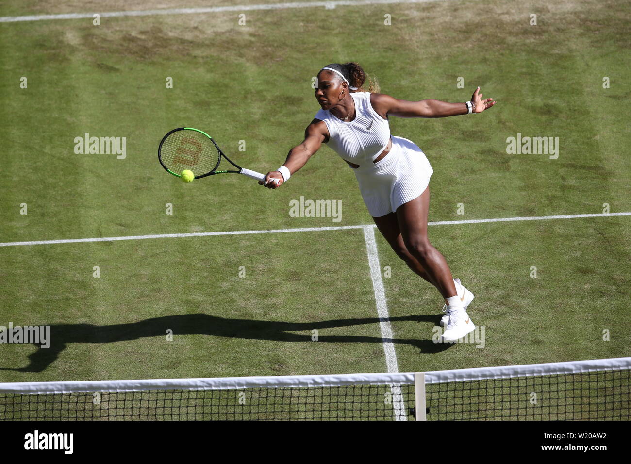 London, UK. 4th July, 2019. Serena Williams (USA) during her match ...