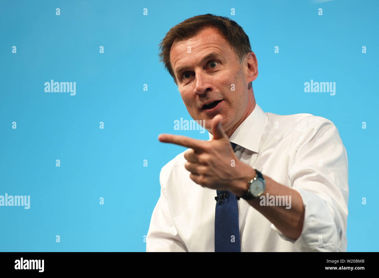 Conservative party leadership contender Jeremy Hunt during a Tory ...