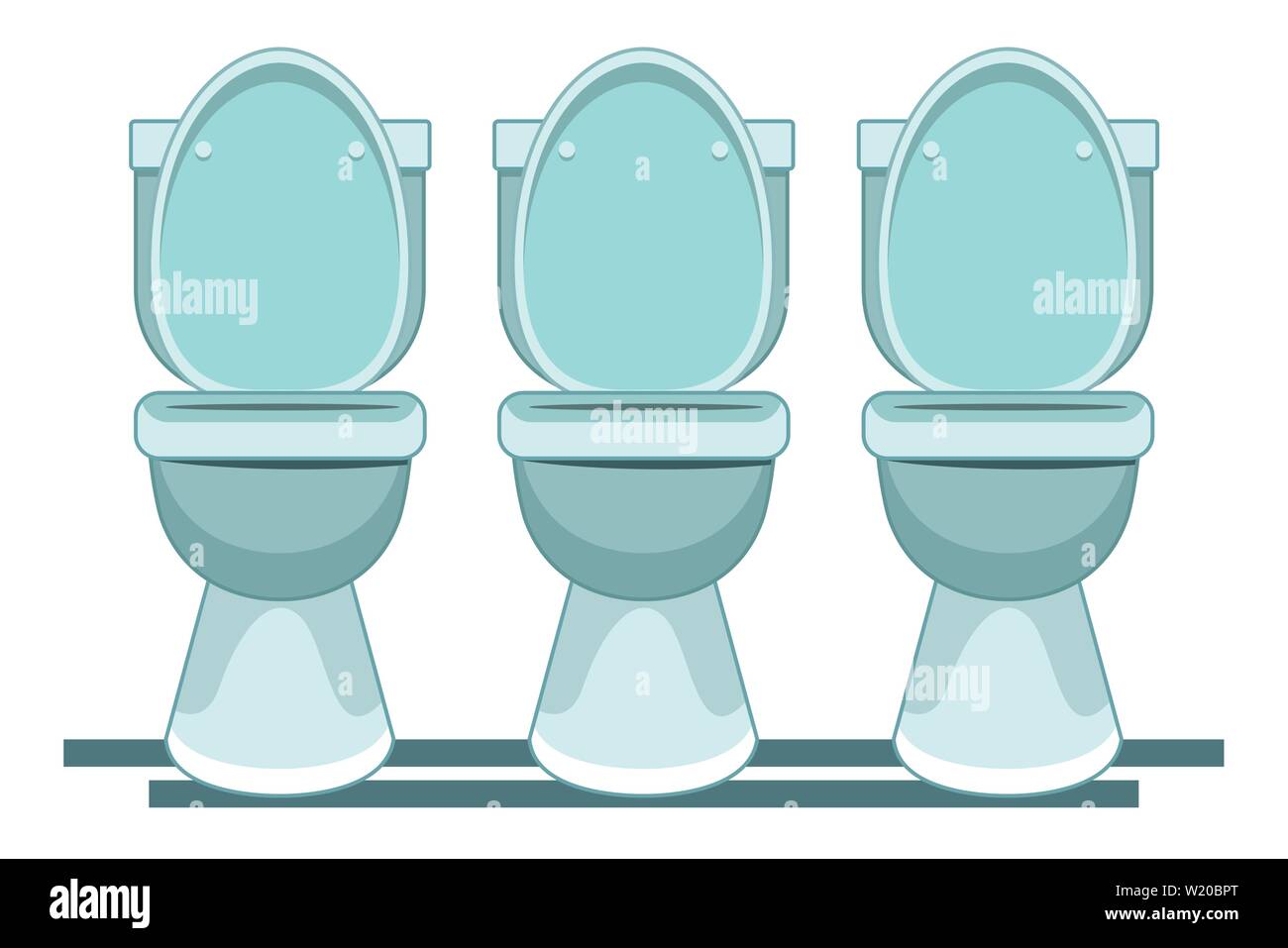 three toilet sanitary icon cartoon Stock Vector Image & Art - Alamy