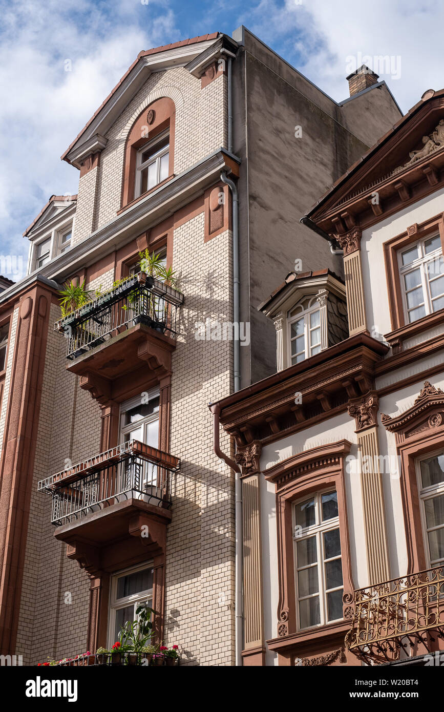 MANNHEIM, GERMANY, 05/11/2019: typical 19th century German residential ...