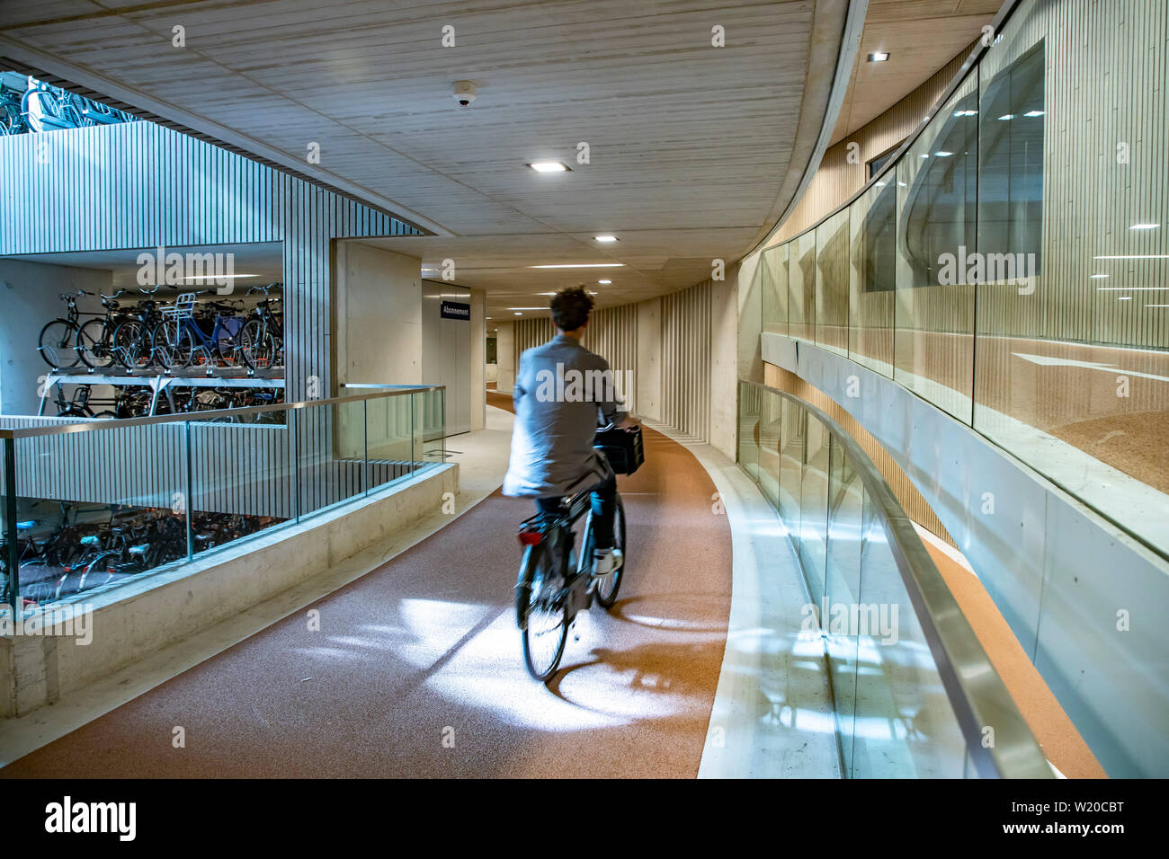 Bike parking garage in Utrecht, The Netherlands, with over 13,000 ...