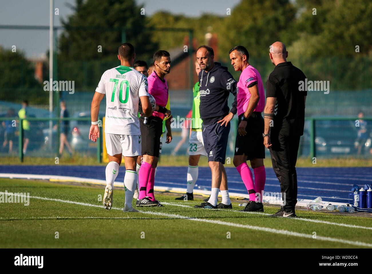 CARDIFF, UNITED KINGDOM. 4th July 2019. Manager Christian Edwards of ...