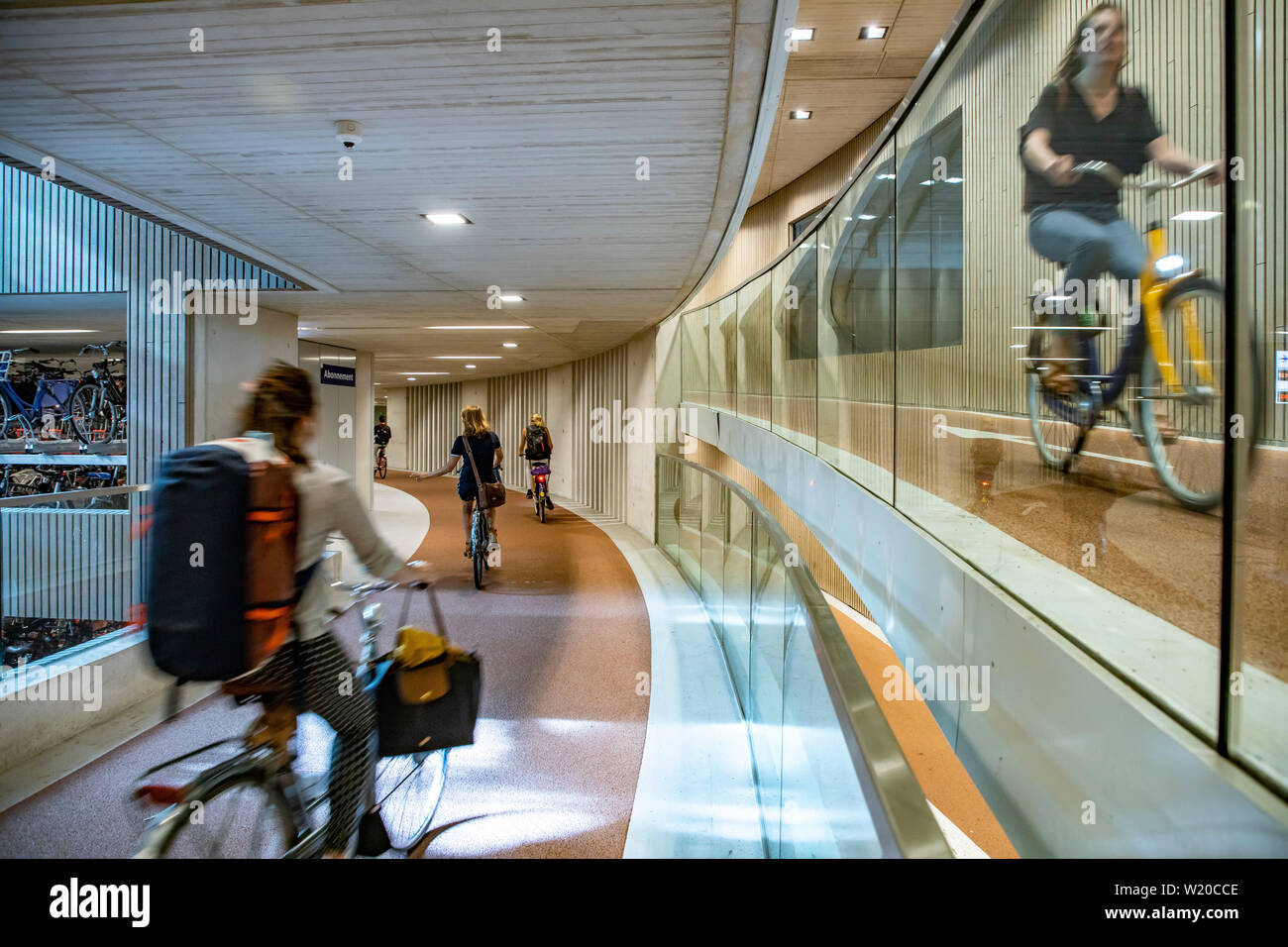 Bike parking garage in Utrecht, The Netherlands, with over 13,000 ...