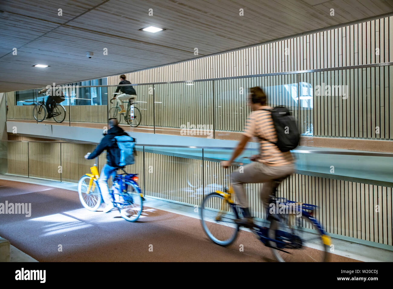 Bike parking garage in Utrecht, The Netherlands, with over 13,000 ...