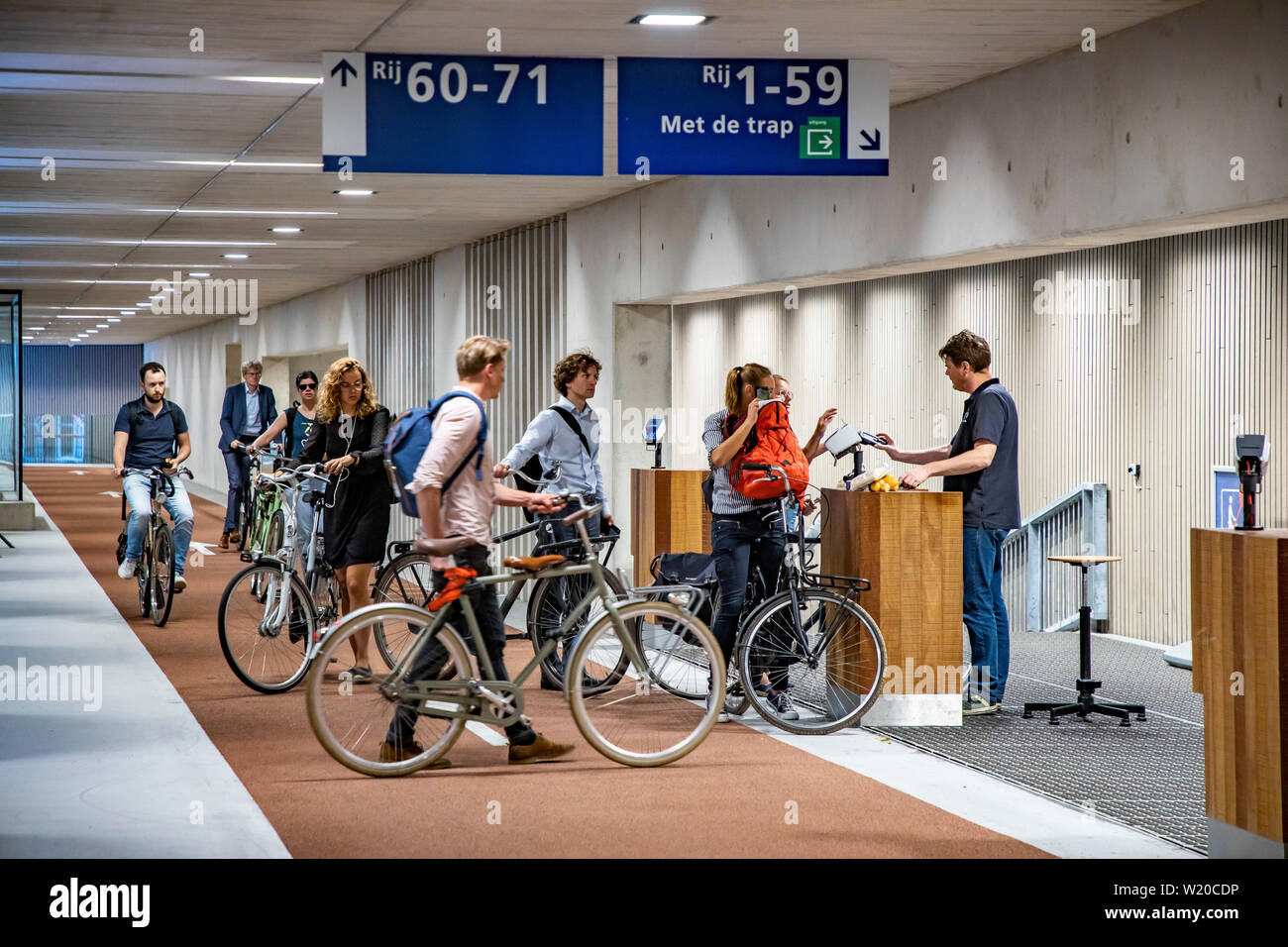 Bike parking garage in Utrecht, The Netherlands, with over 13,000 ...