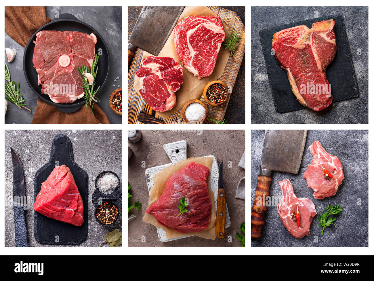 Different raw lamb meat Cut Out Stock Images & Pictures - Alamy