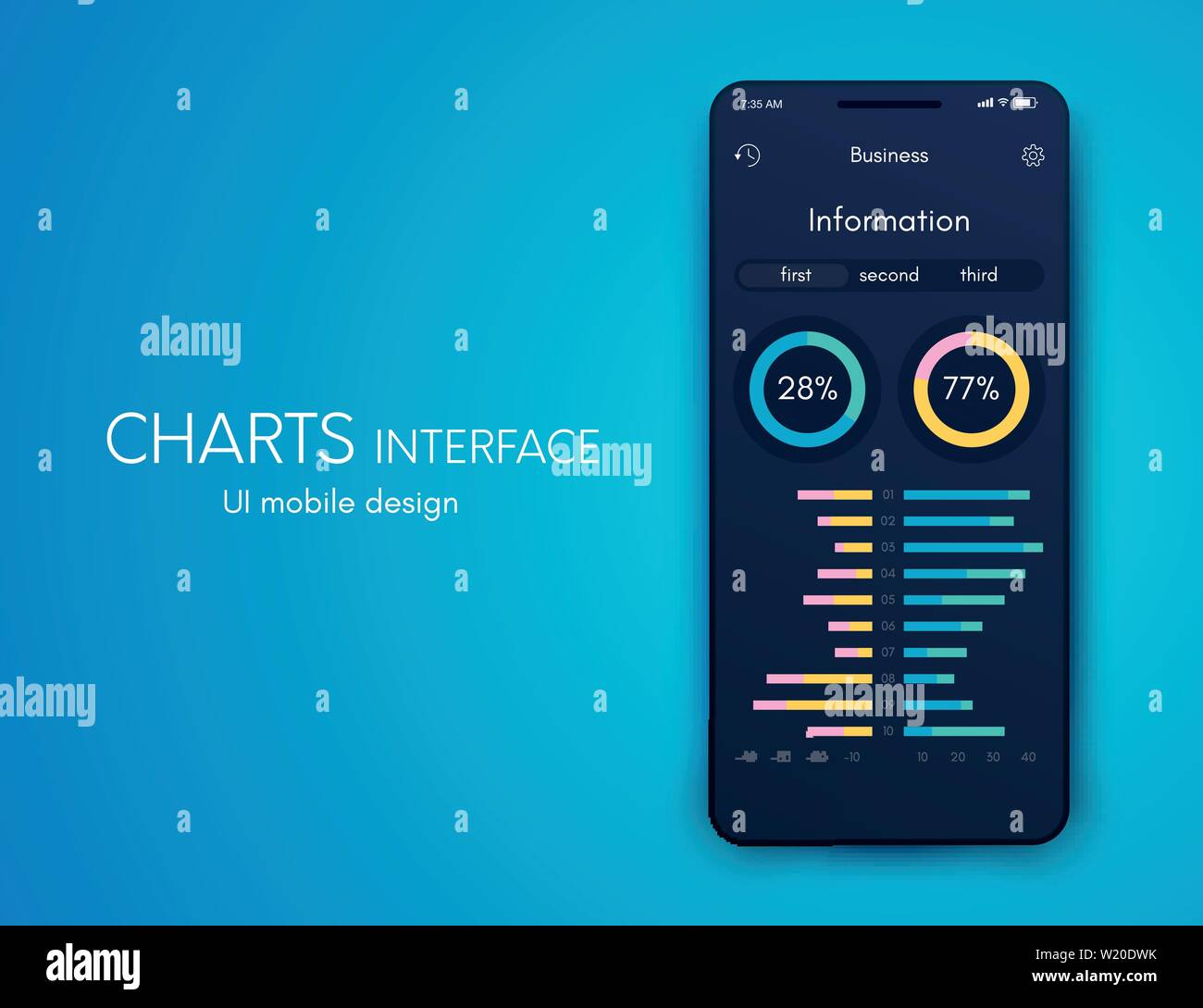 Vector graphics mobile infographics with four options. Template for ...