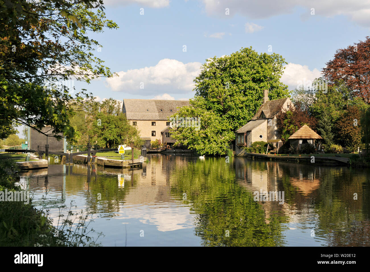 The Mill and River Nene at Water Newton, Cambridgeshire Stock Photo - Alamy