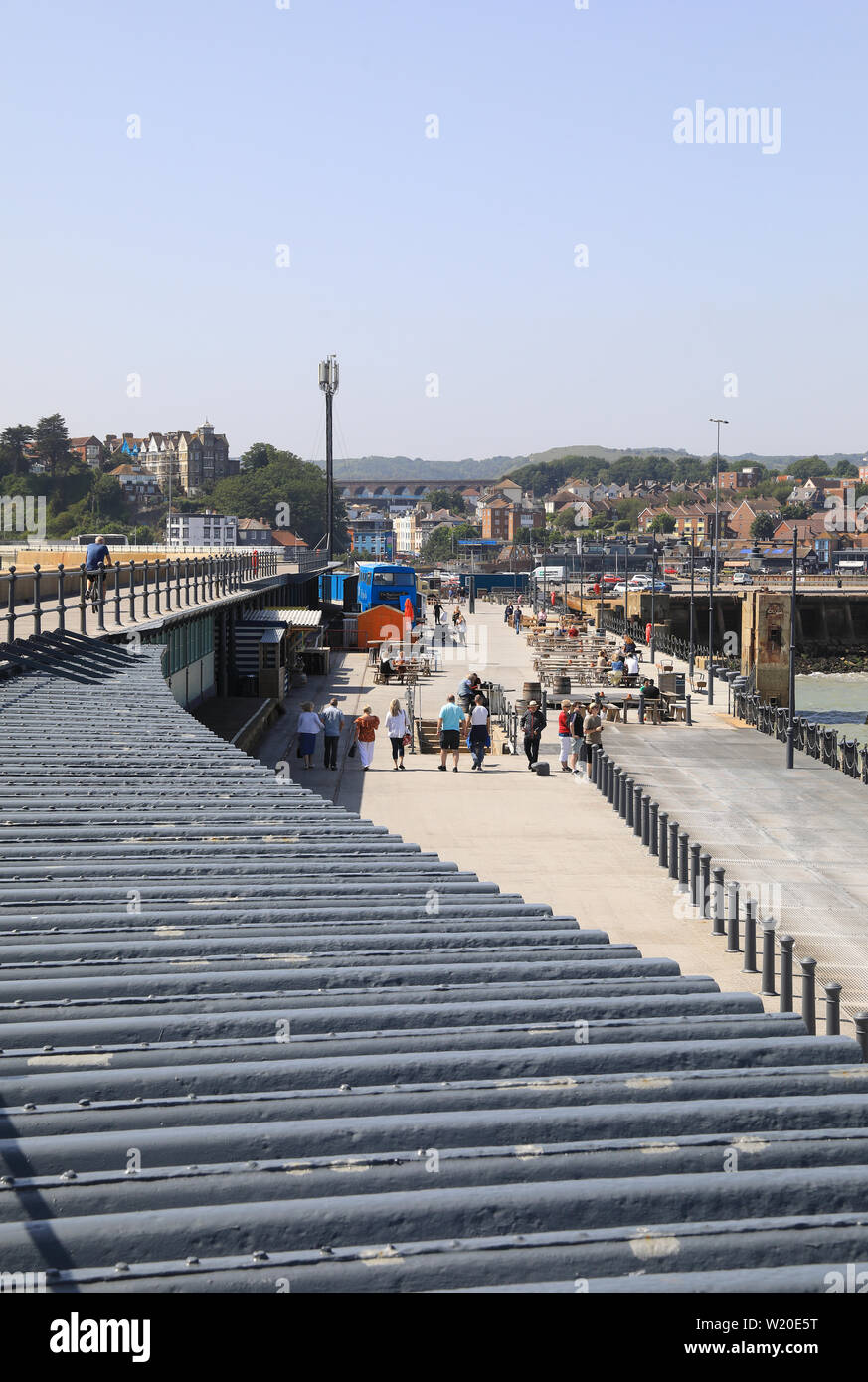 The Harbour Arm in Folkestone, a promenade out to sea, redeveloped from ...