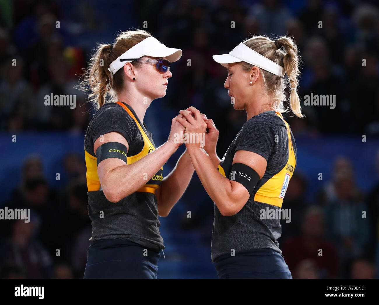 04 July 2019, Hamburg: Beach Volleyball, World Championship, in ...