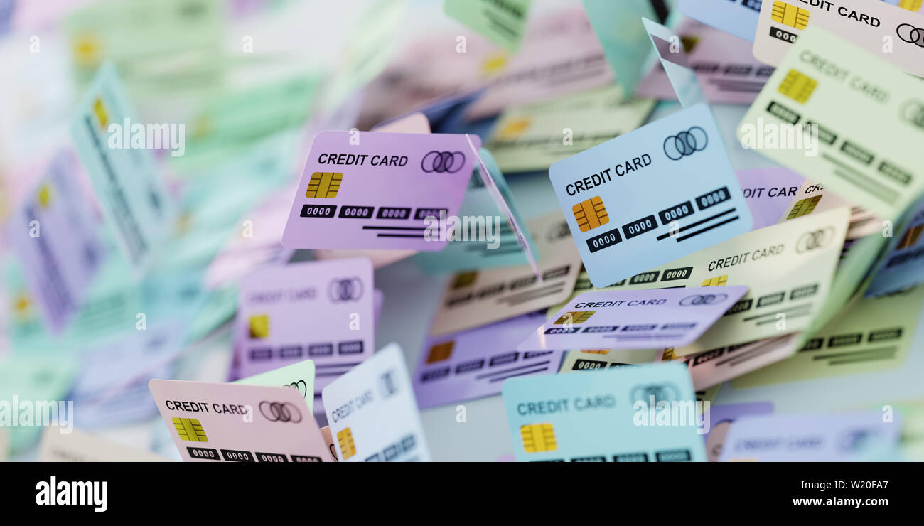 Infinite credit cards abstract background, finance and global payments ...