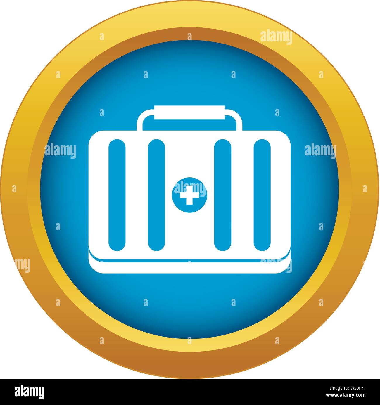 First aid kit icon blue vector isolated Stock Vector Image & Art - Alamy