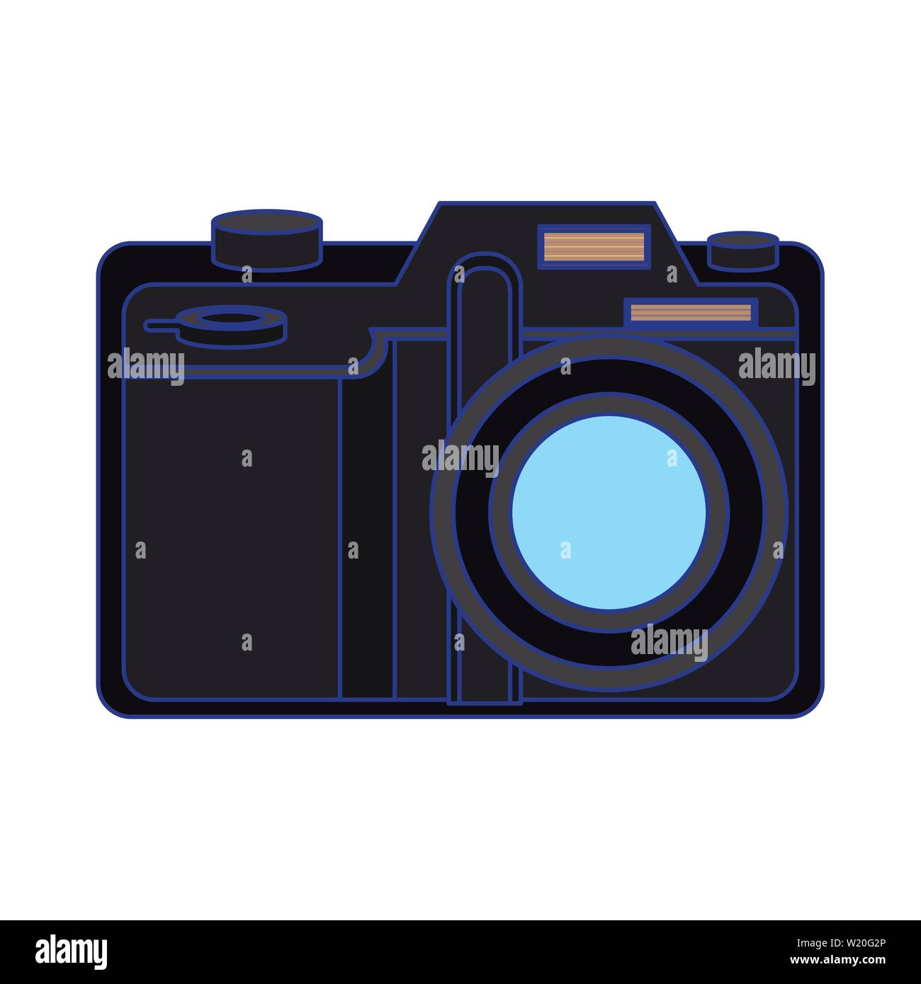 Modern photographic camera symbol isolated vector illustration Stock ...
