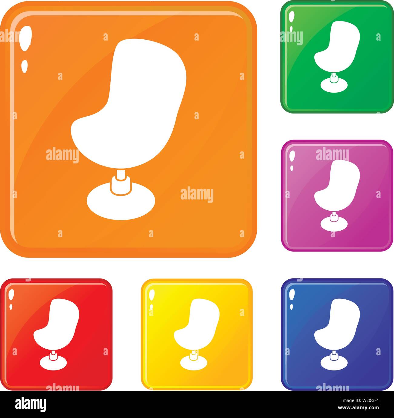 Modern chair icons set vector color Stock Vector Image & Art - Alamy
