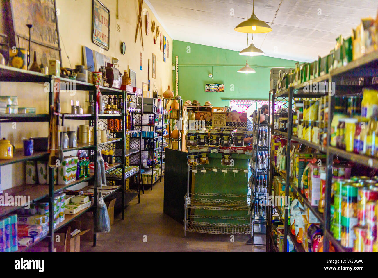 Inside the old-fashioned shop in Solitaire, Sesriem, Namibia Stock ...