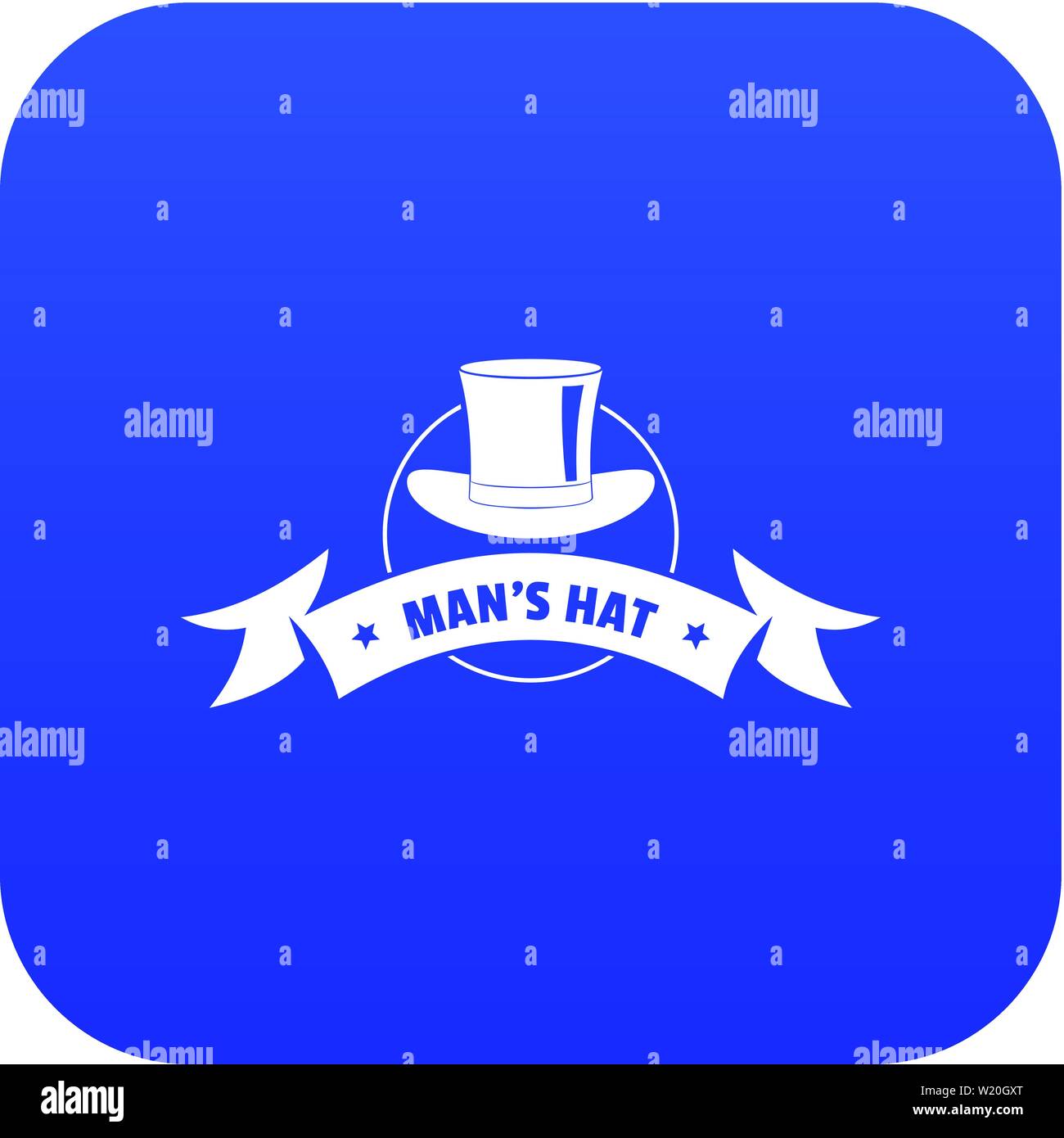 Modern hat icon blue vector Stock Vector Image & Art - Alamy