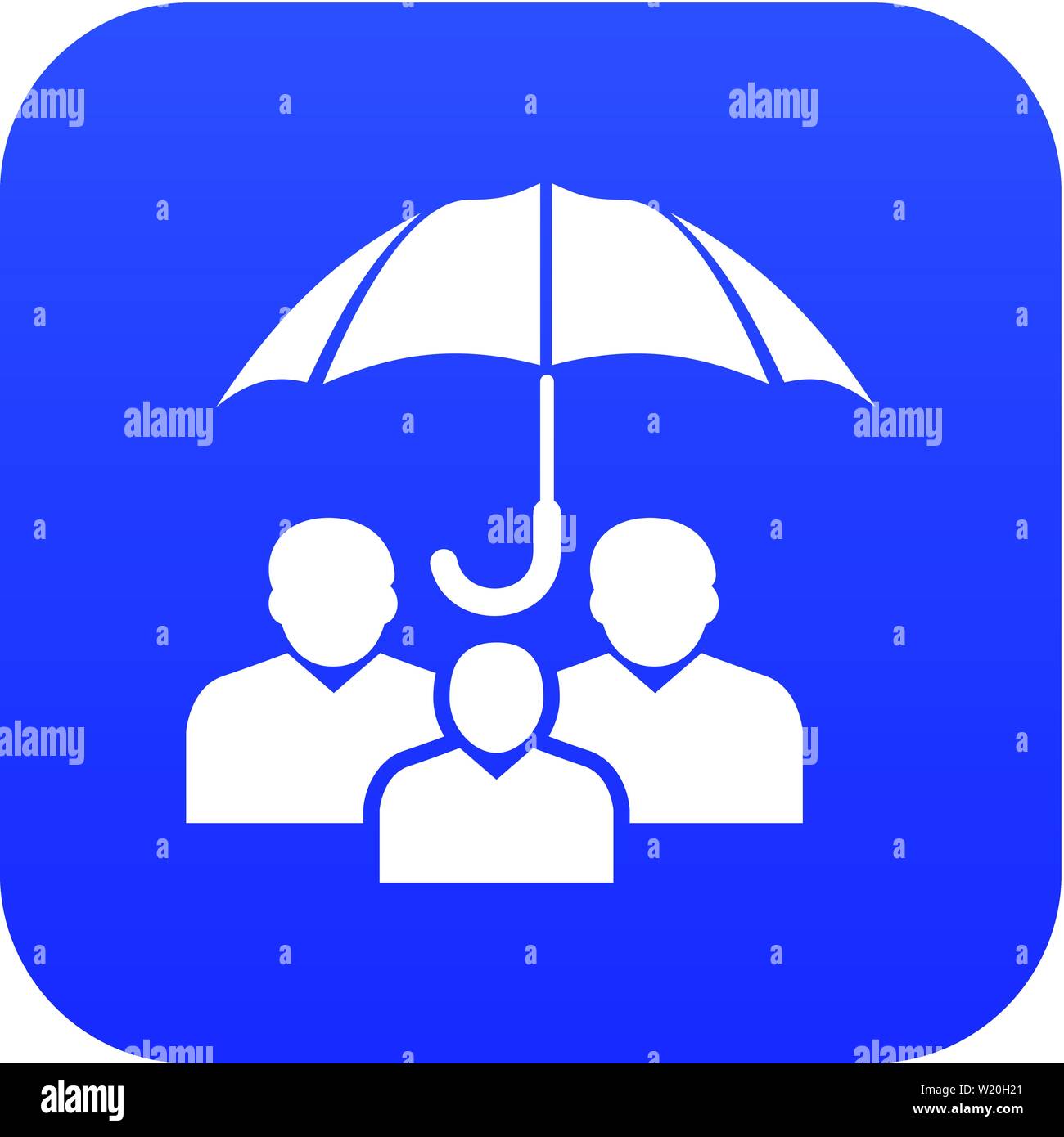 People protection icon blue vector Stock Vector Image & Art - Alamy
