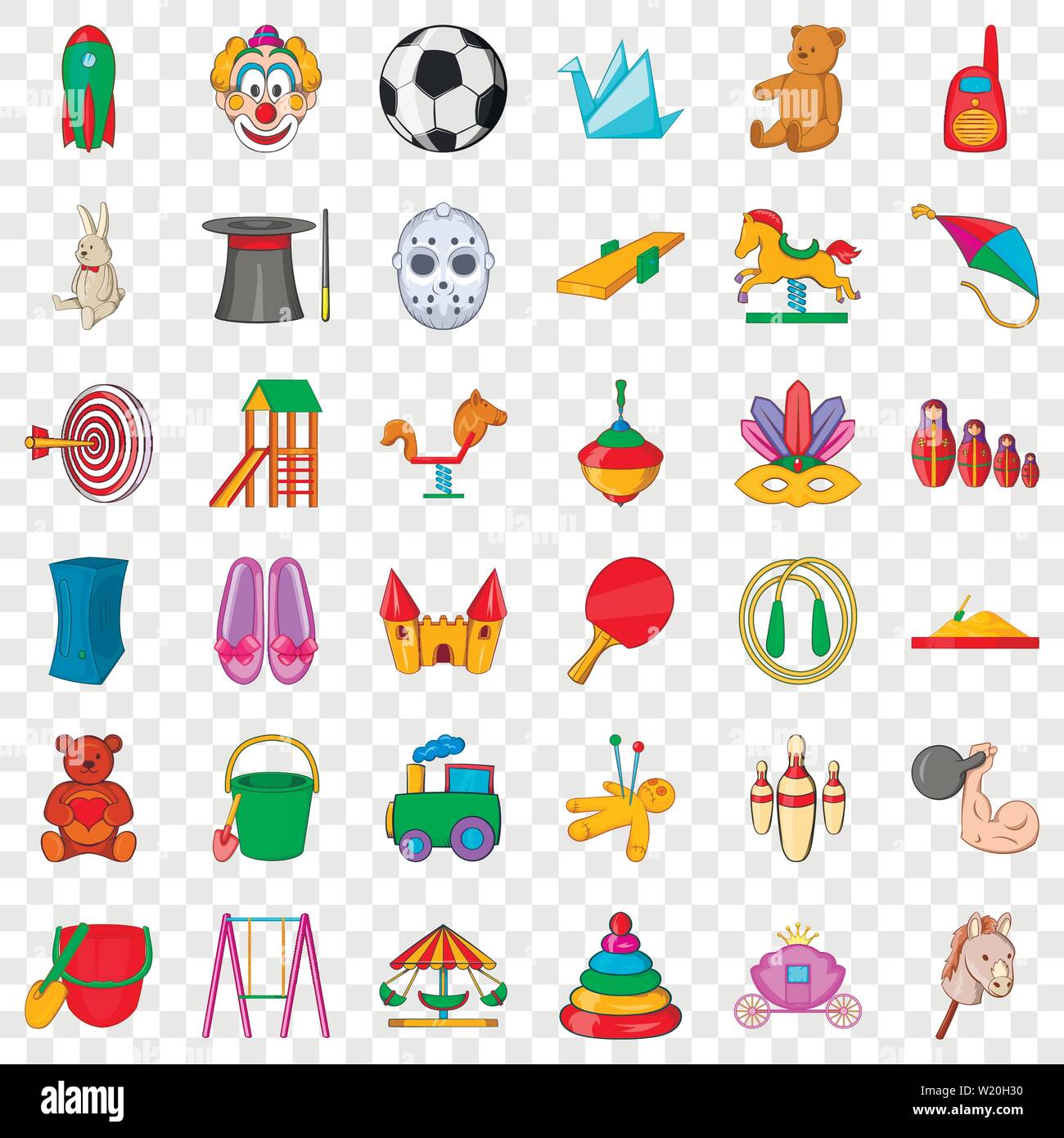 Activity icons set, cartoon style Stock Vector Image & Art - Alamy