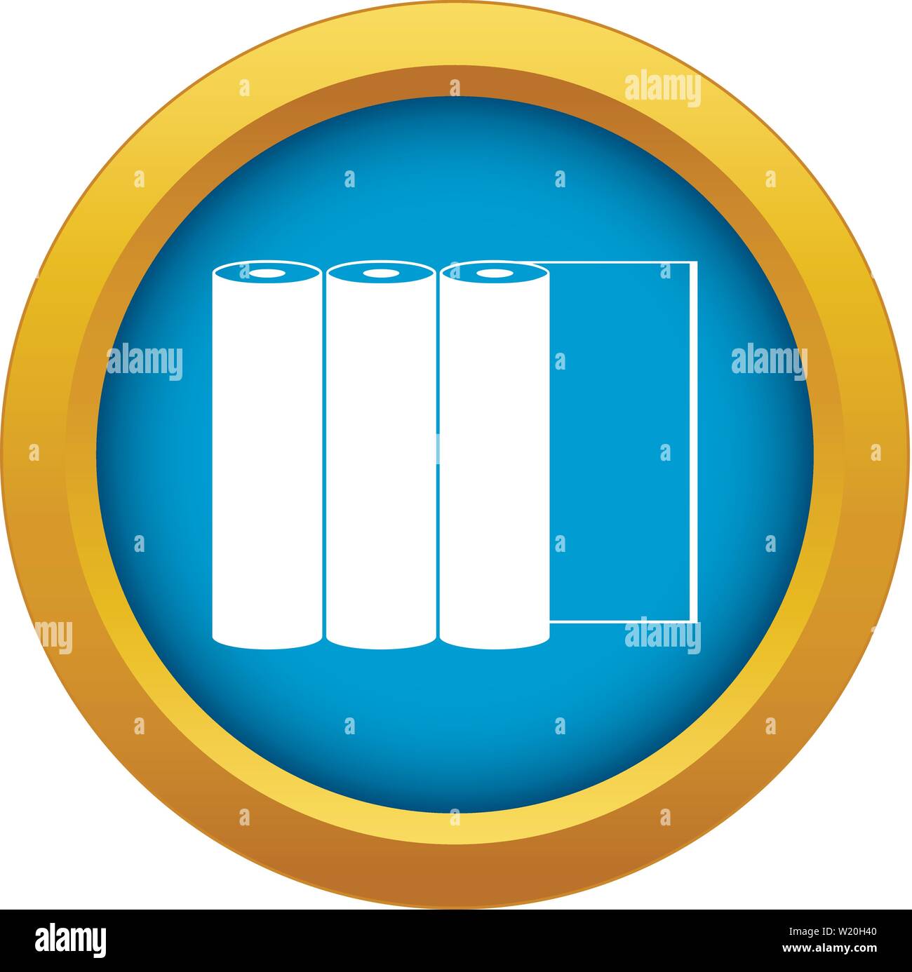 Rolls of paper icon blue vector isolated Stock Vector Image & Art - Alamy