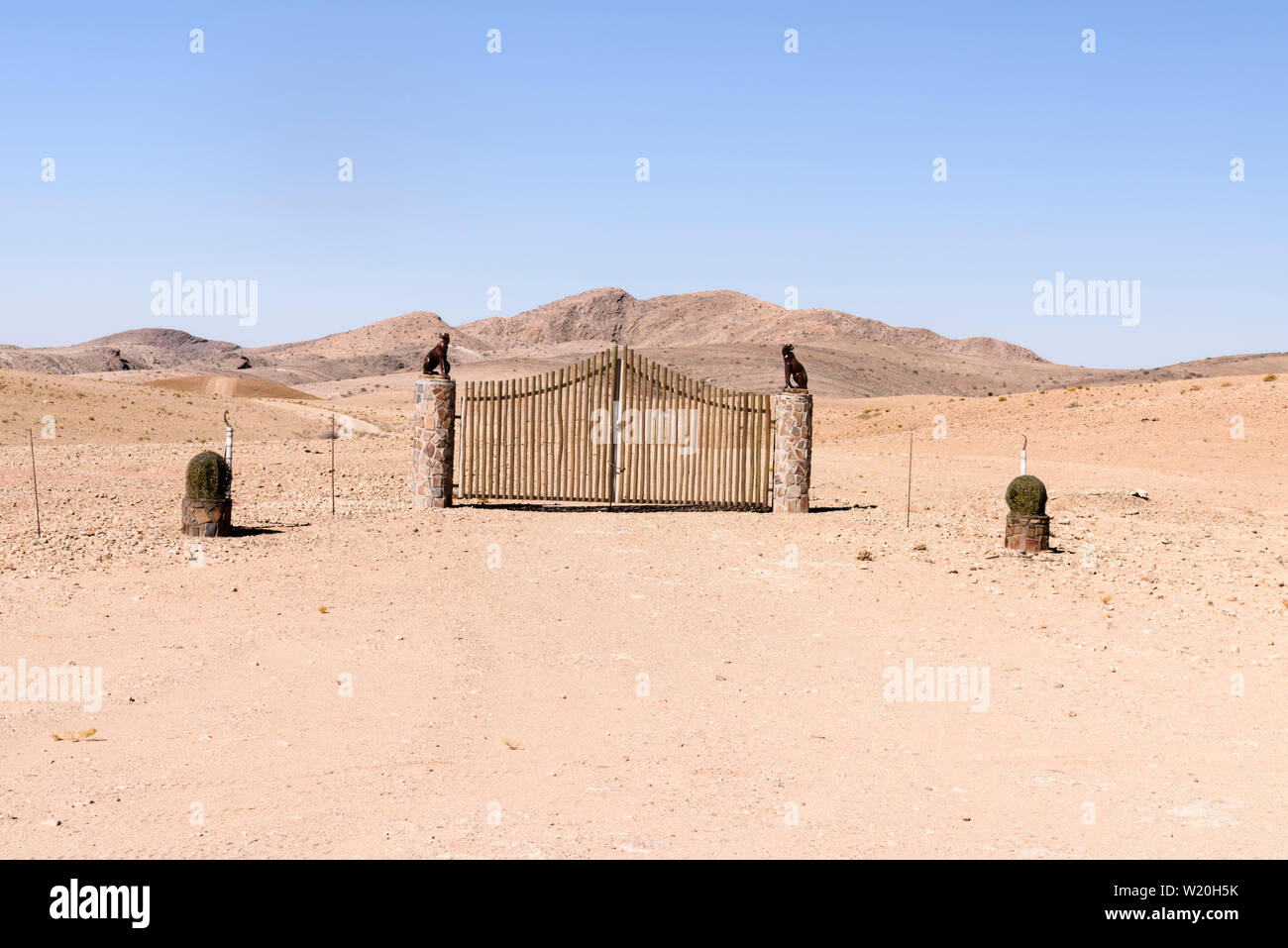 Gated entrance to a typical farm in Namibia Stock Photo - Alamy