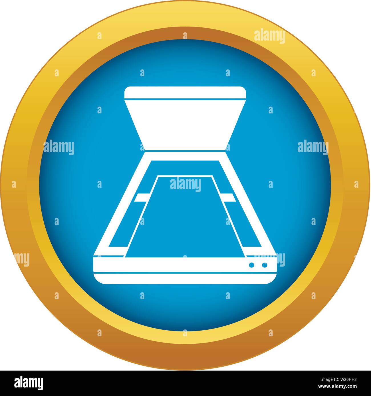Open scanner icon blue vector isolated Stock Vector Image & Art - Alamy