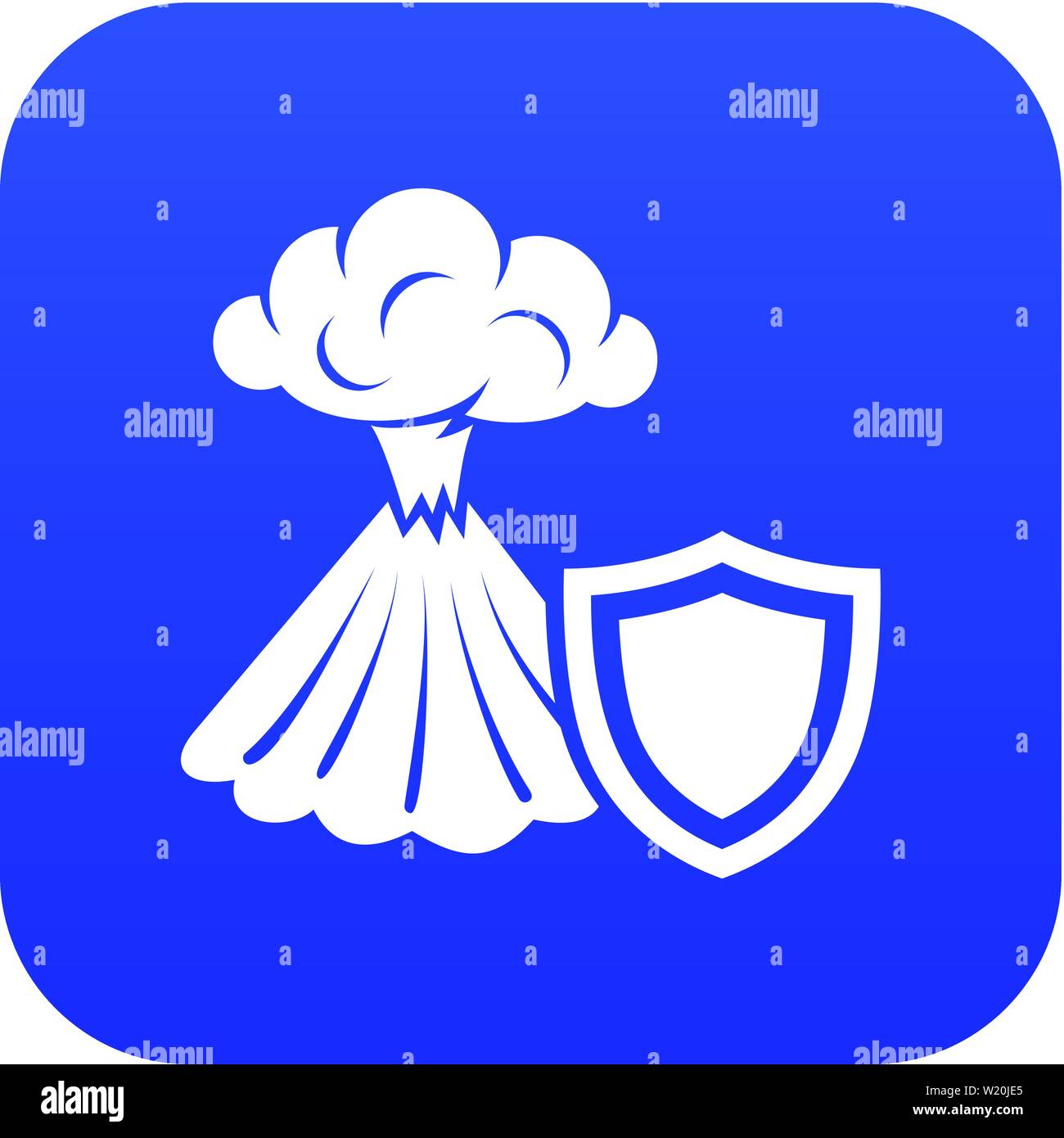 Volcano protection icon blue vector Stock Vector Image & Art - Alamy