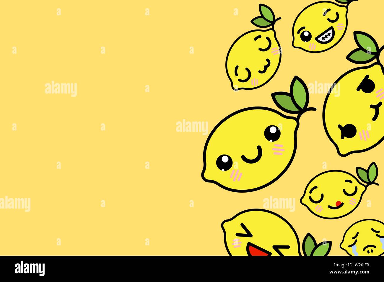 Kawaii cute lemon citrus yellow hi-res stock photography and images - Alamy