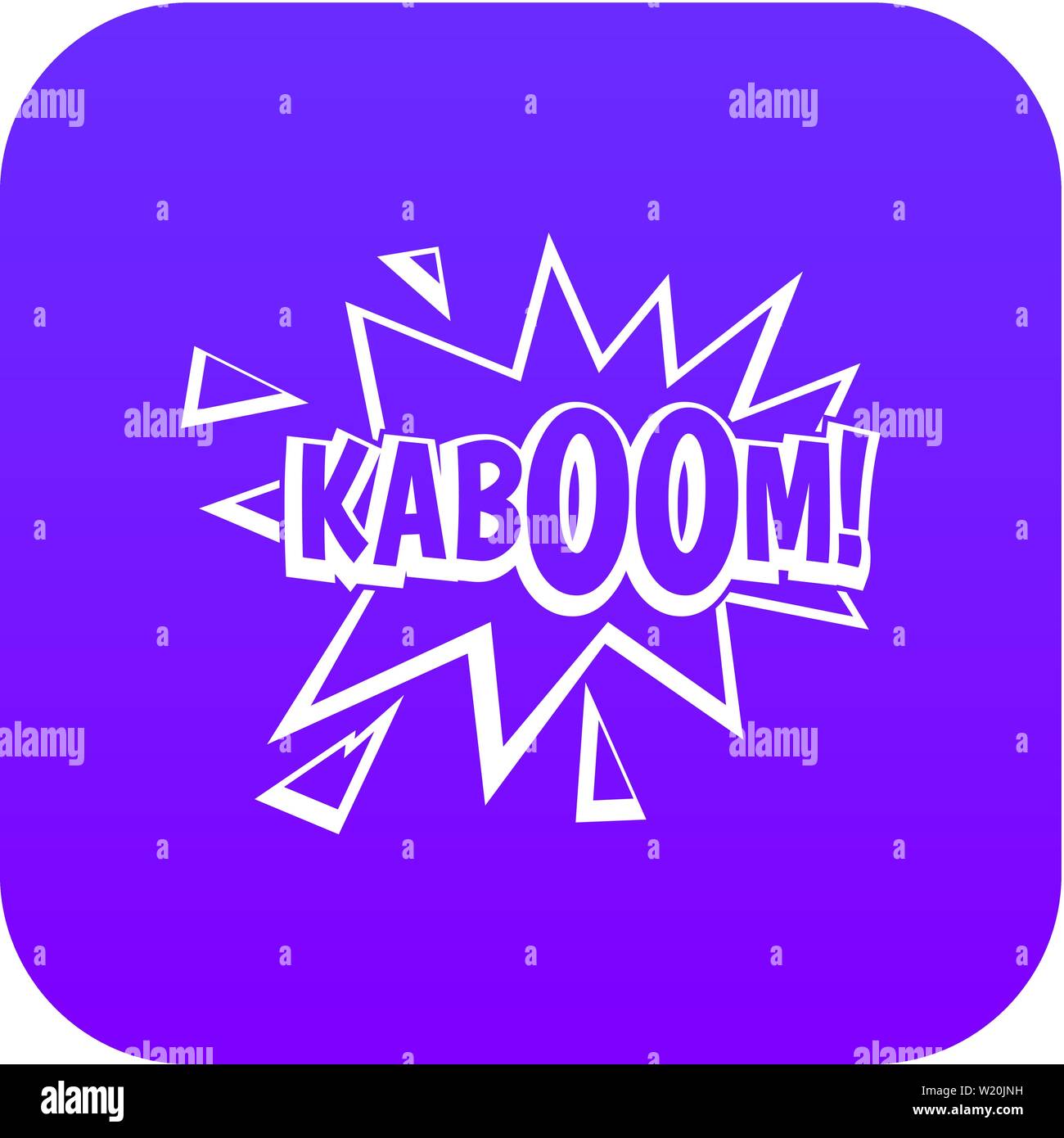 Kaboom, explosion icon digital purple Stock Vector Image & Art - Alamy
