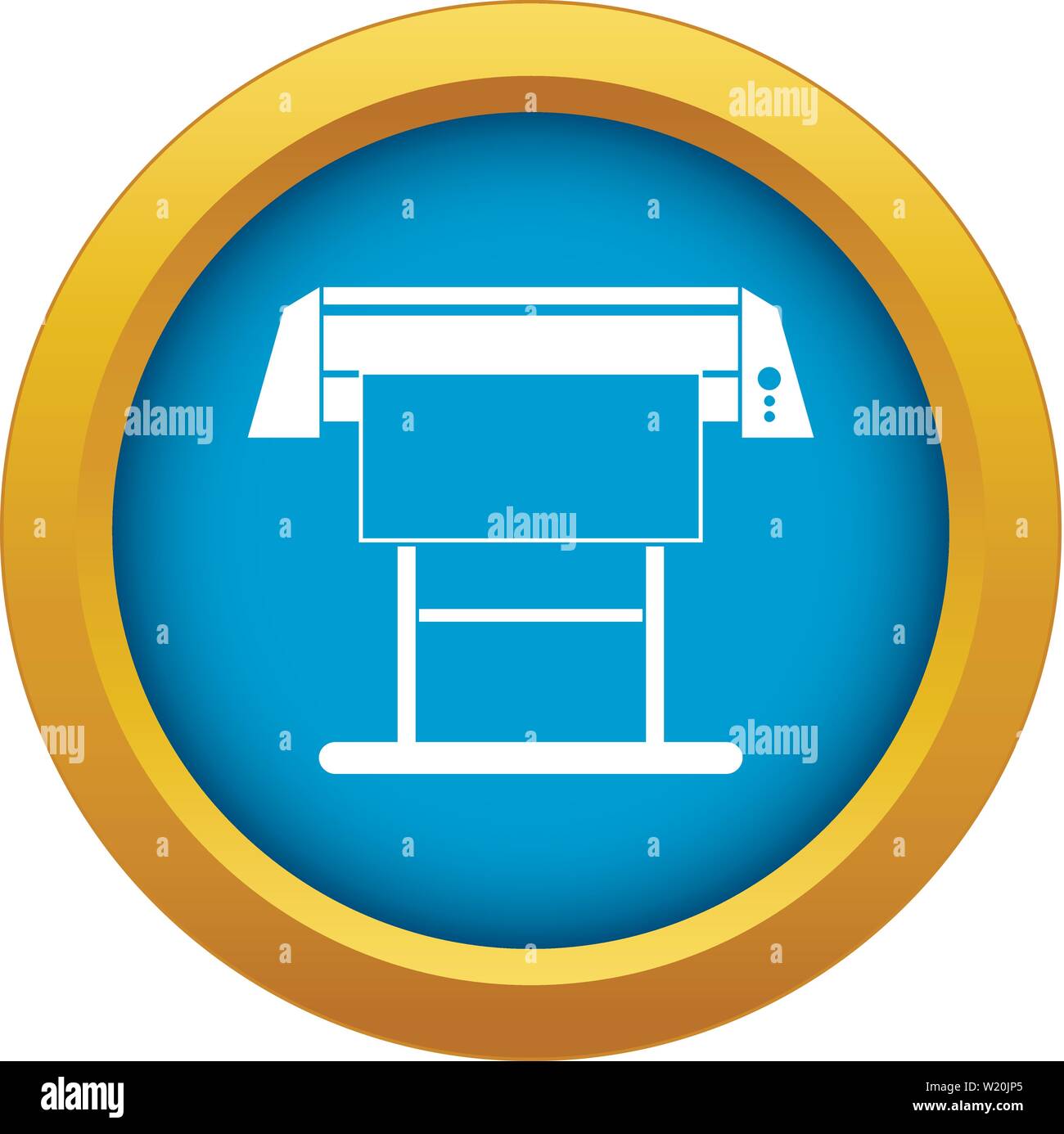 Large format inkjet printer icon blue vector isolated Stock Vector ...