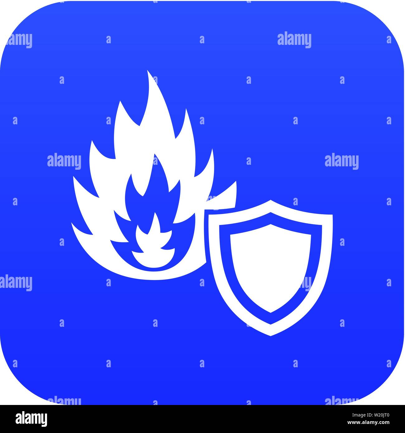 Fire protection icon blue vector Stock Vector Image & Art - Alamy