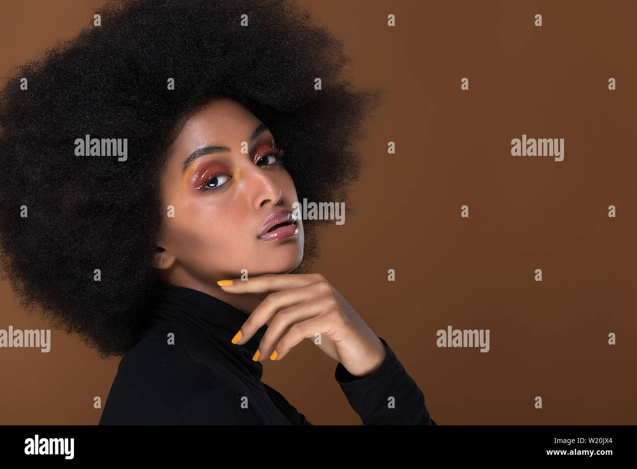 Beautiful african woman studio portraits, concept about lifestyle and ...