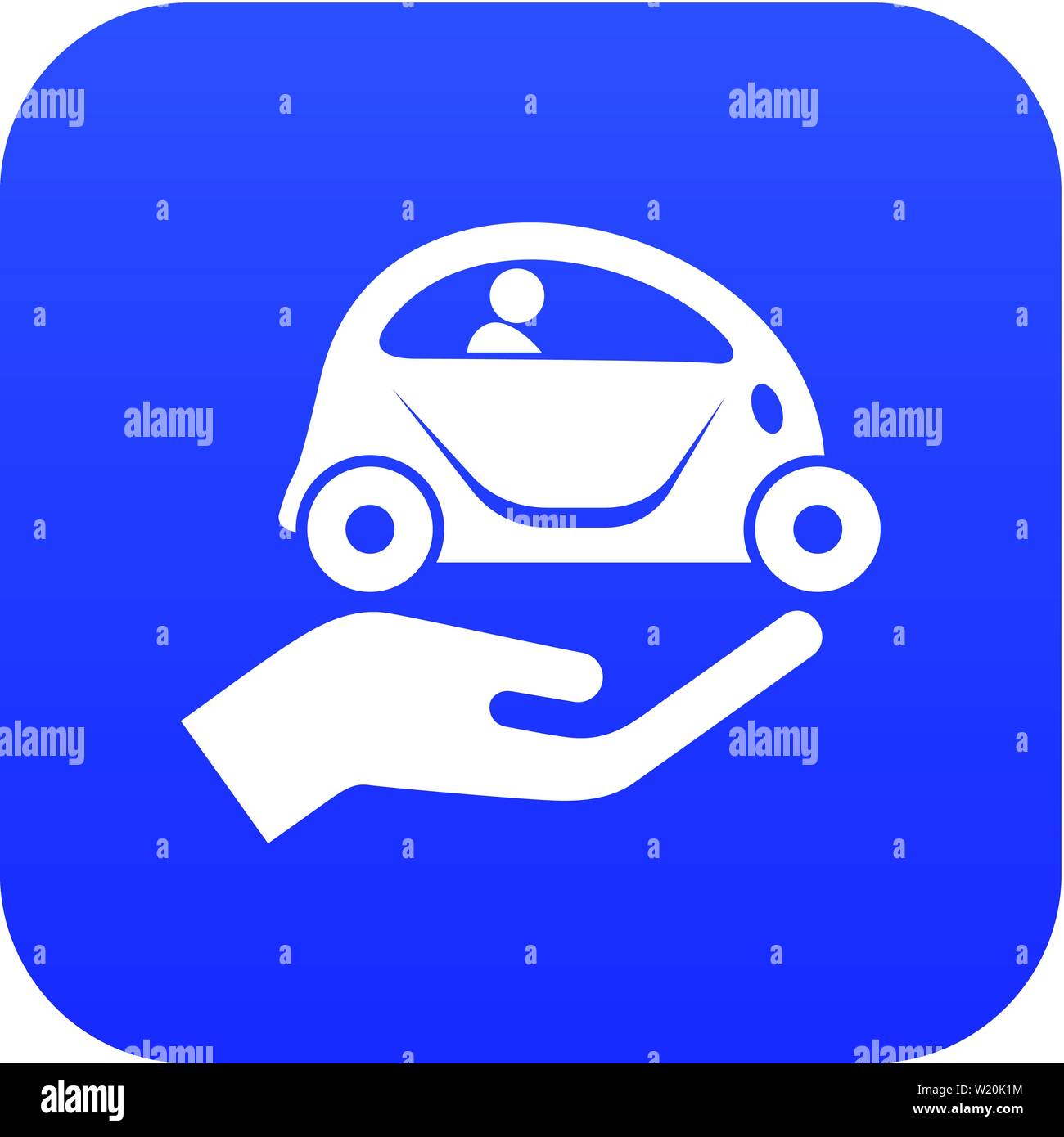Car protection icon blue vector Stock Vector Image & Art - Alamy