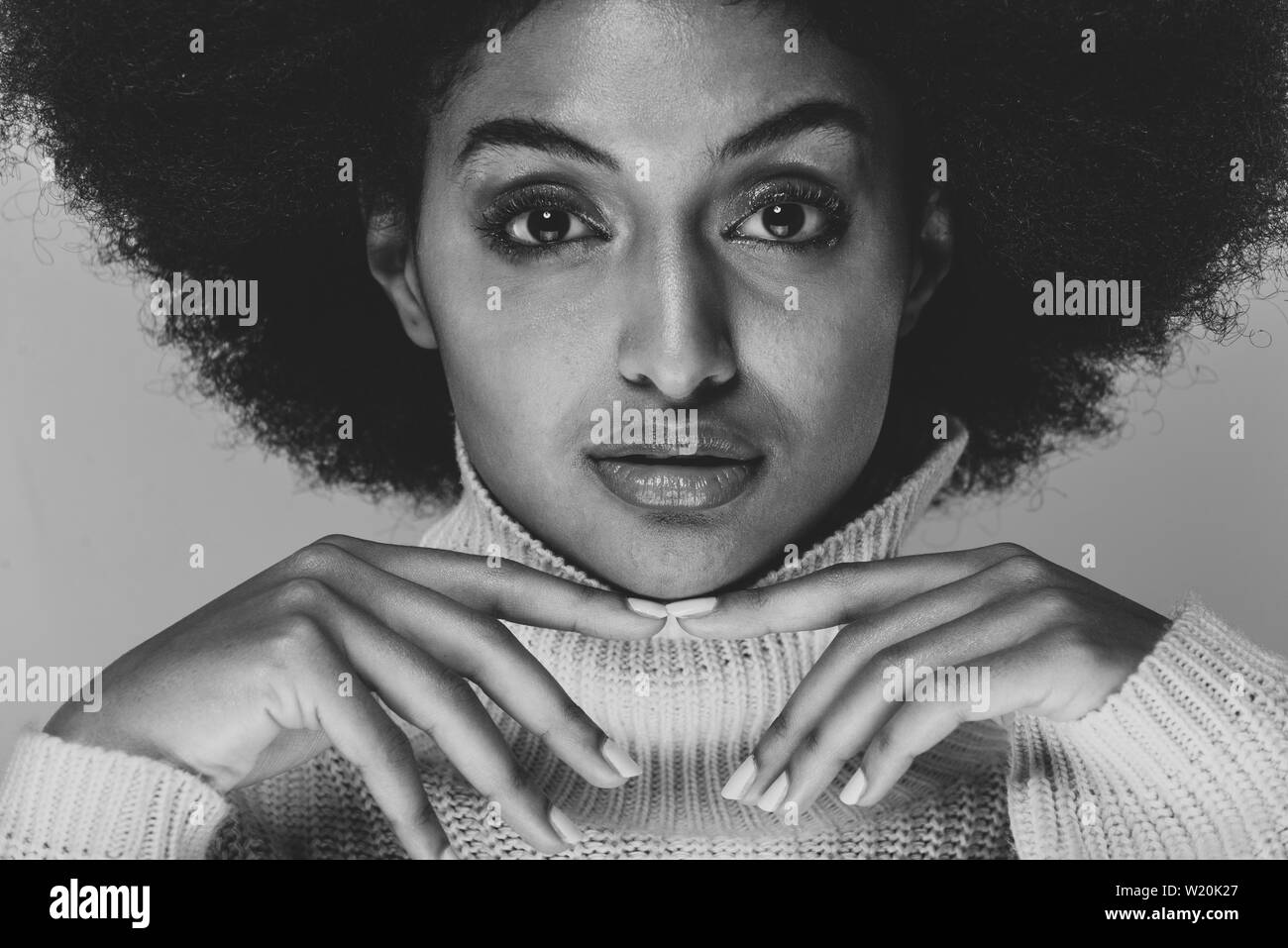 Beautiful african woman studio portraits, concept about lifestyle and ...