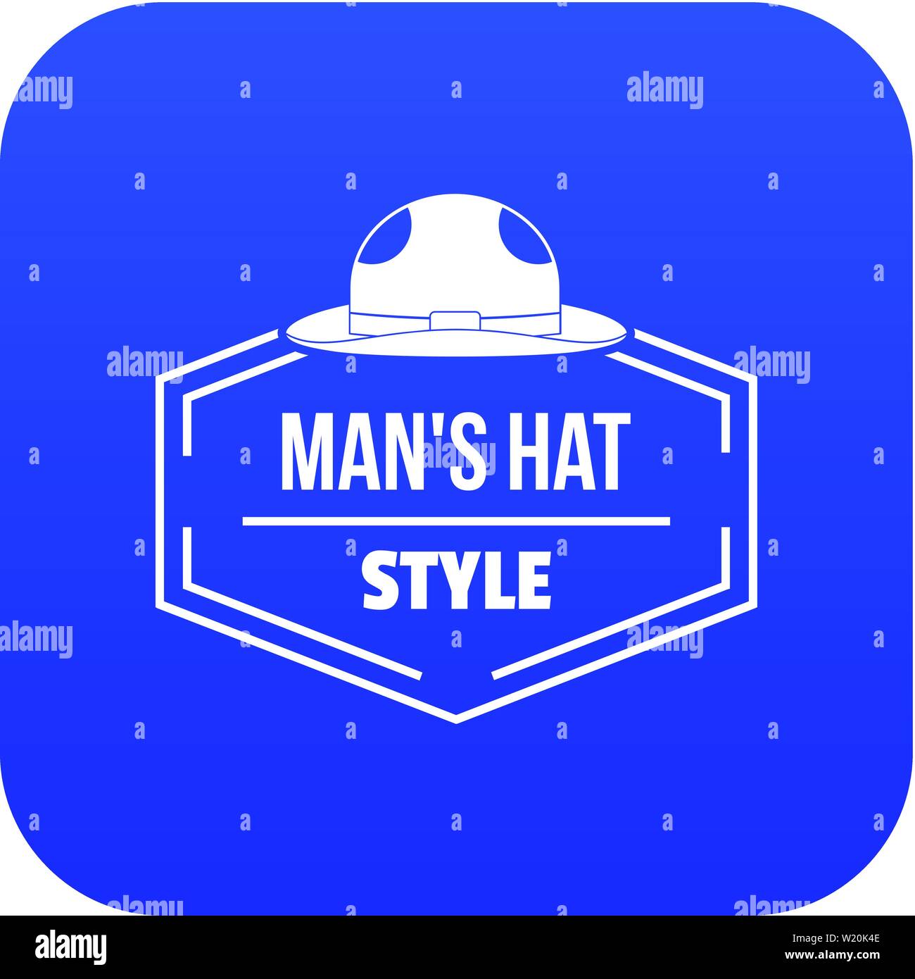Man hat icon blue vector Stock Vector Image & Art - Alamy