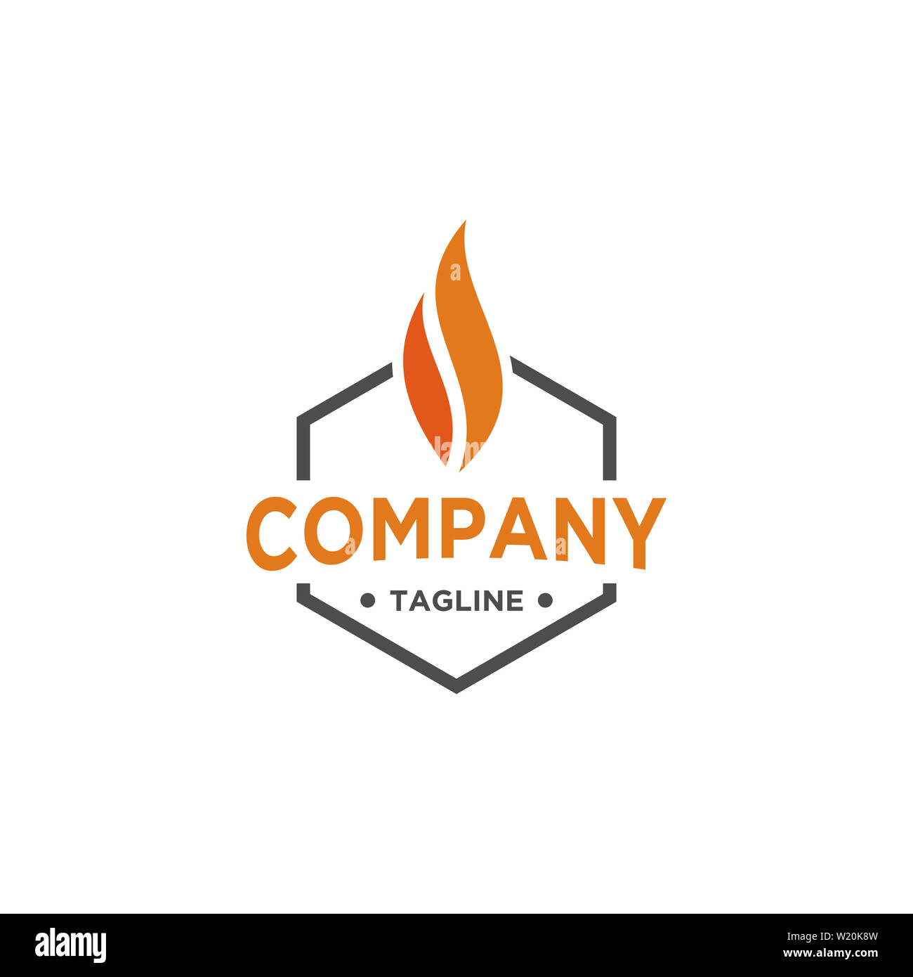 Flame symbol logo hi-res stock photography and images - Alamy