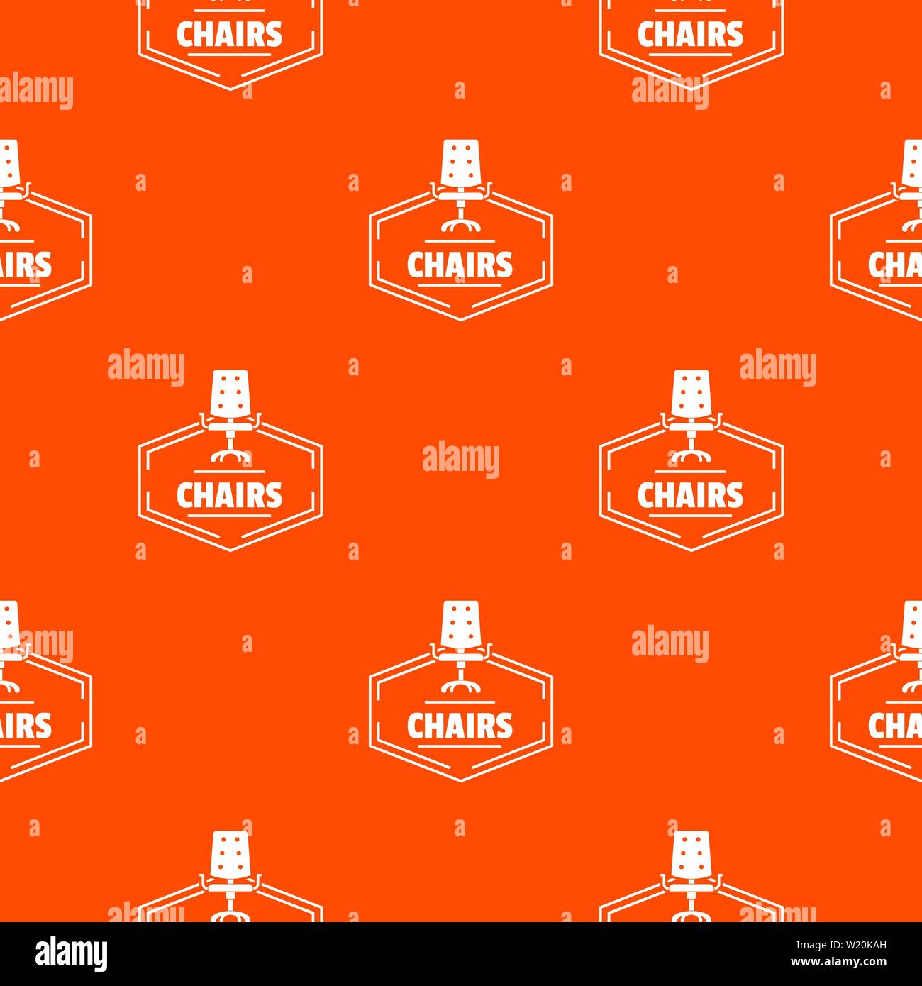 Chair pattern vector orange Stock Vector Image & Art - Alamy