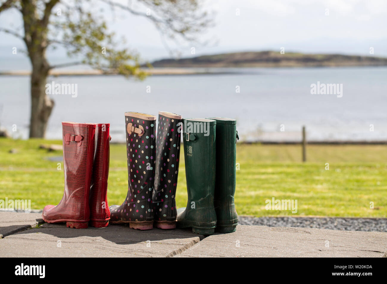 Seaside wellies hi-res stock photography and images - Alamy