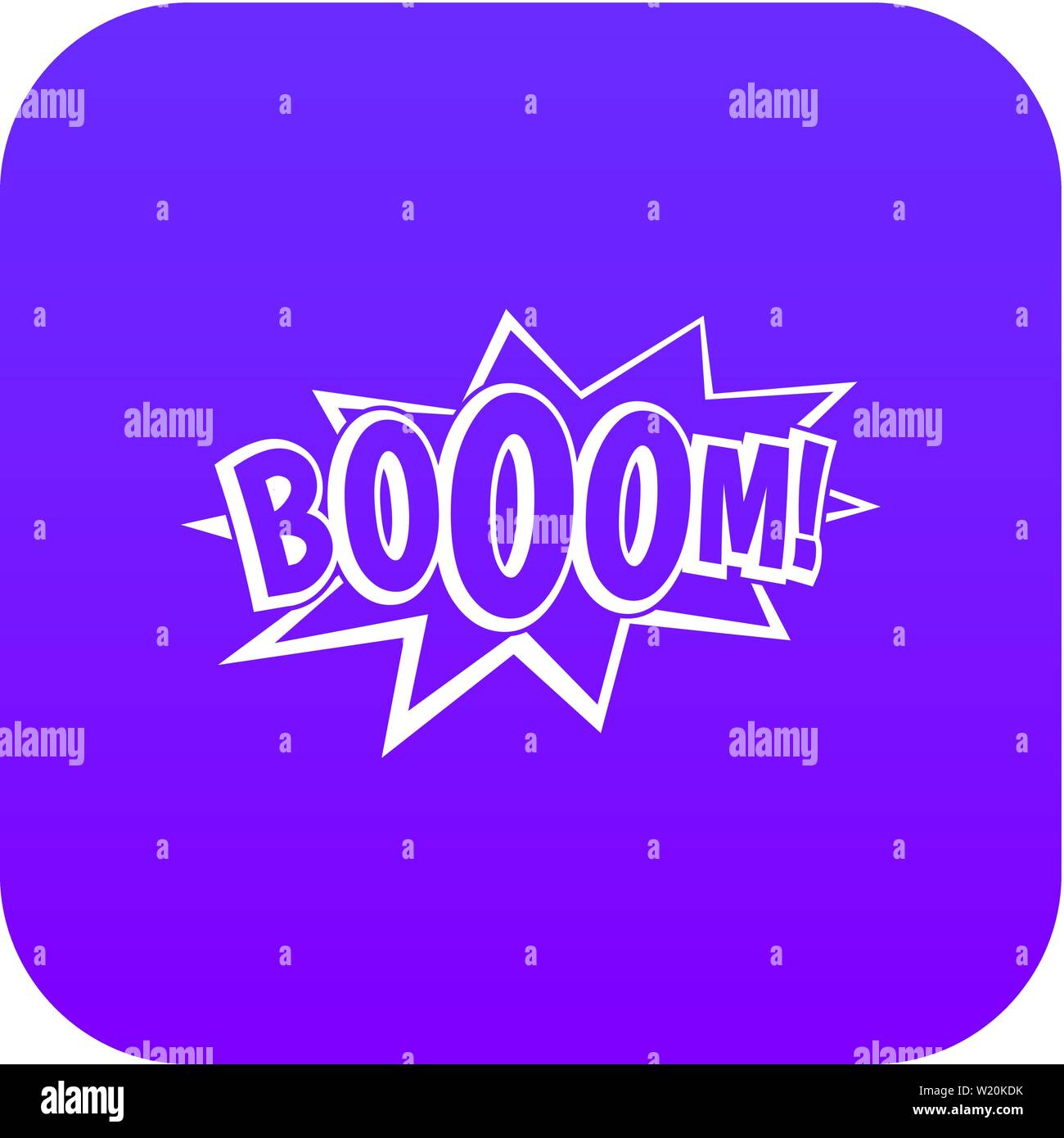 Boom, explosion bubble icon digital purple Stock Vector Image & Art - Alamy