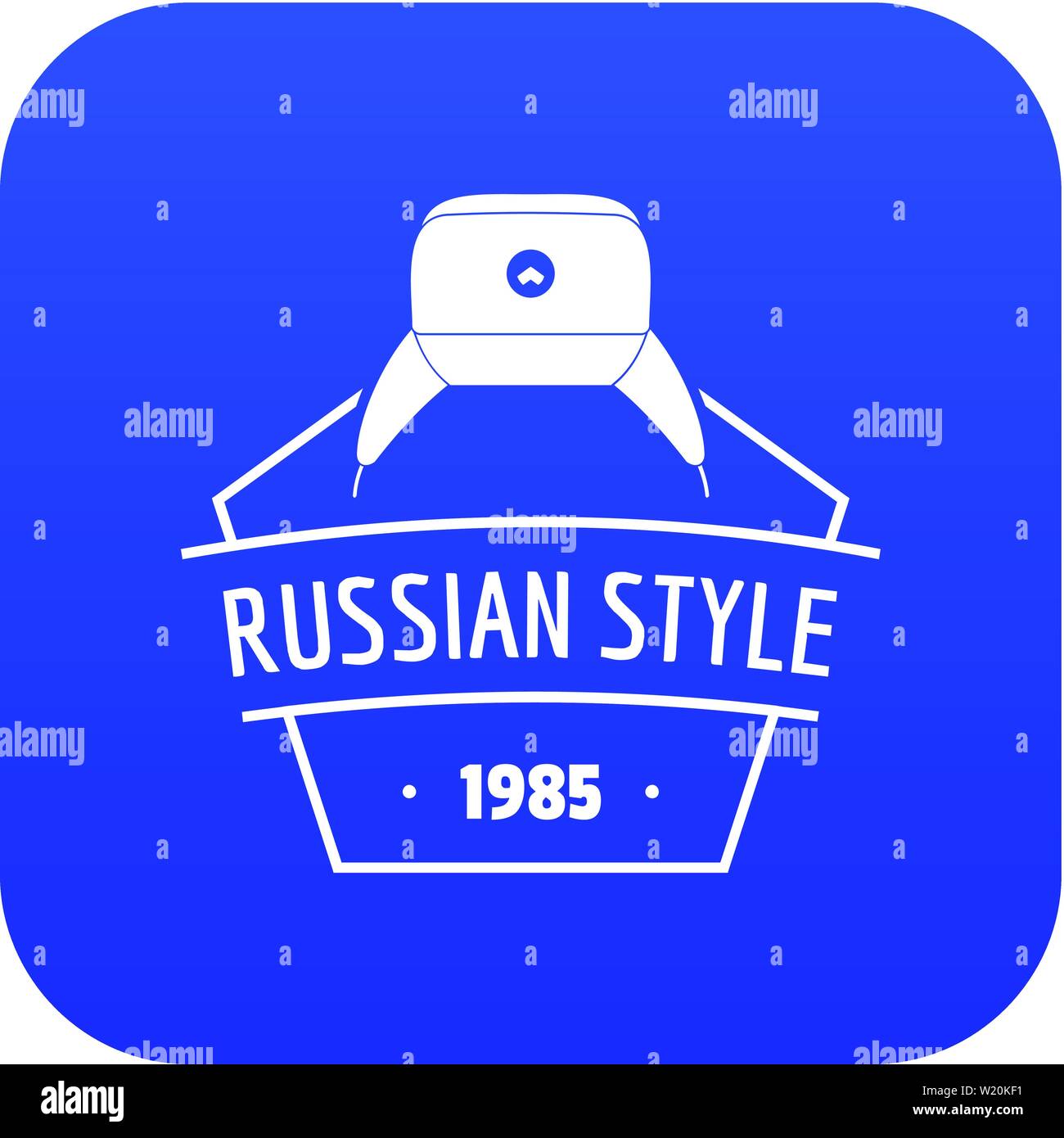 Russian style icon blue vector Stock Vector Image & Art - Alamy