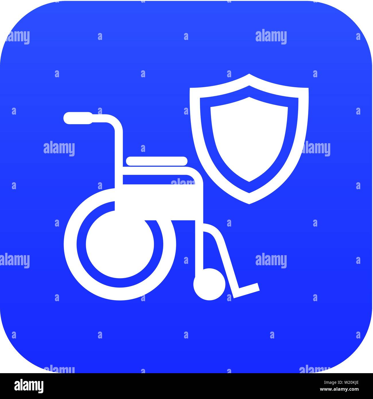 Disability protection icon blue vector Stock Vector Image & Art - Alamy