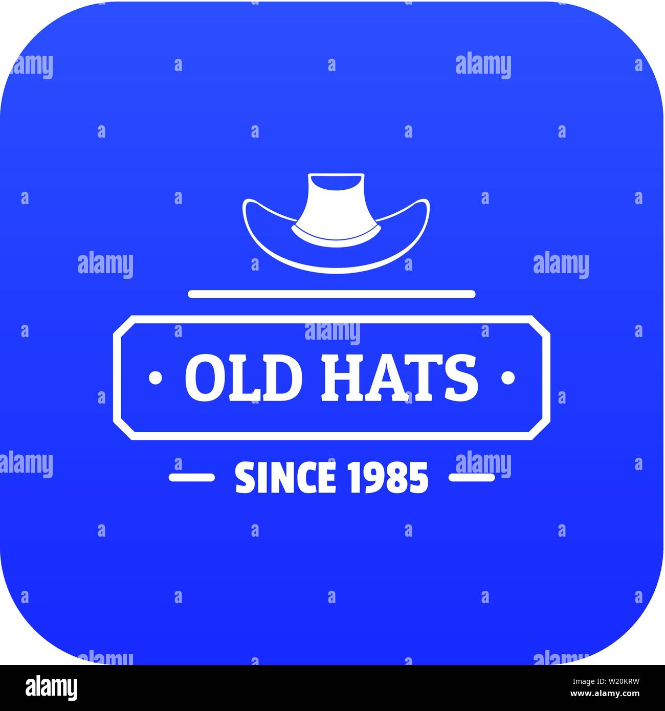 Old hat icon blue vector Stock Vector Image & Art - Alamy