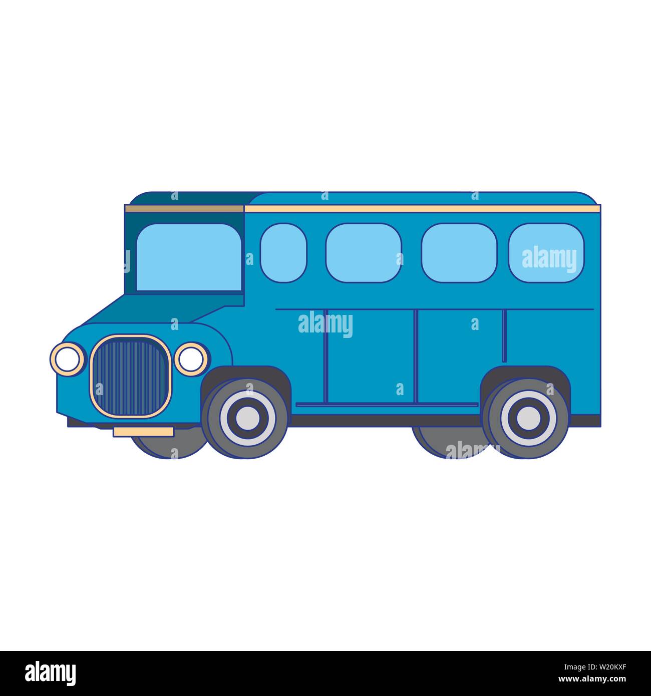 Bus public transport vehicle isolated Stock Vector Image & Art - Alamy