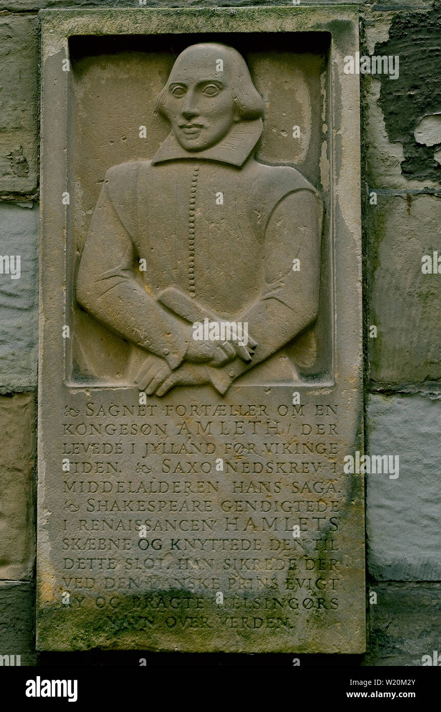 Shakespeare Plaque in Kronborg Castle, Denmark Stock Photo - Alamy
