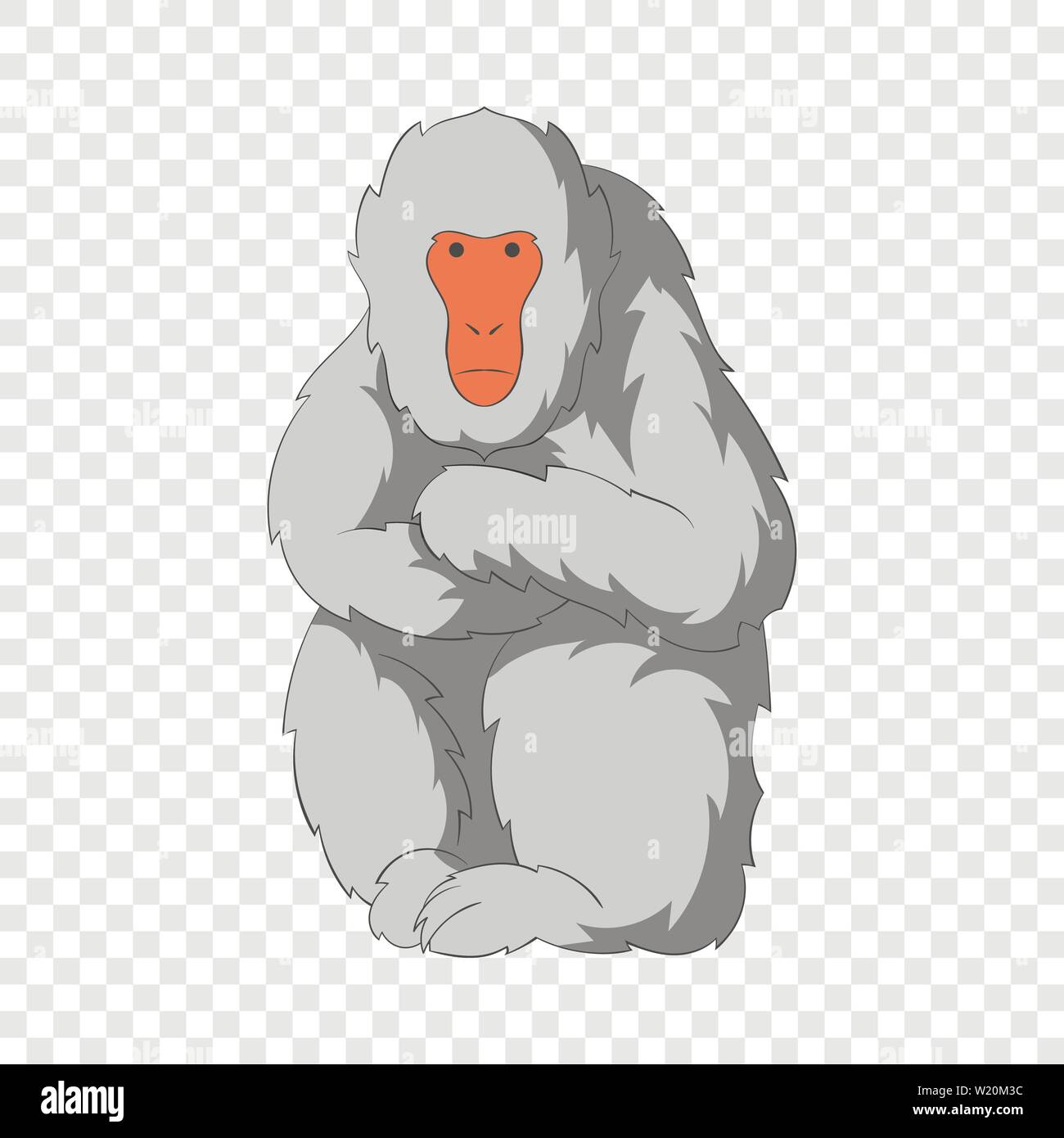Japanese macaque icon, cartoon style Stock Vector Image & Art - Alamy