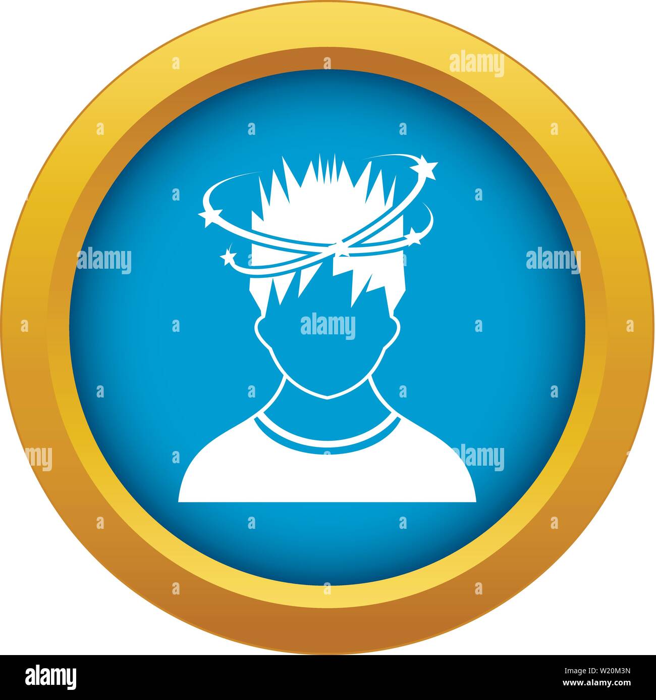 Man with dizziness icon blue vector isolated Stock Vector Image & Art ...