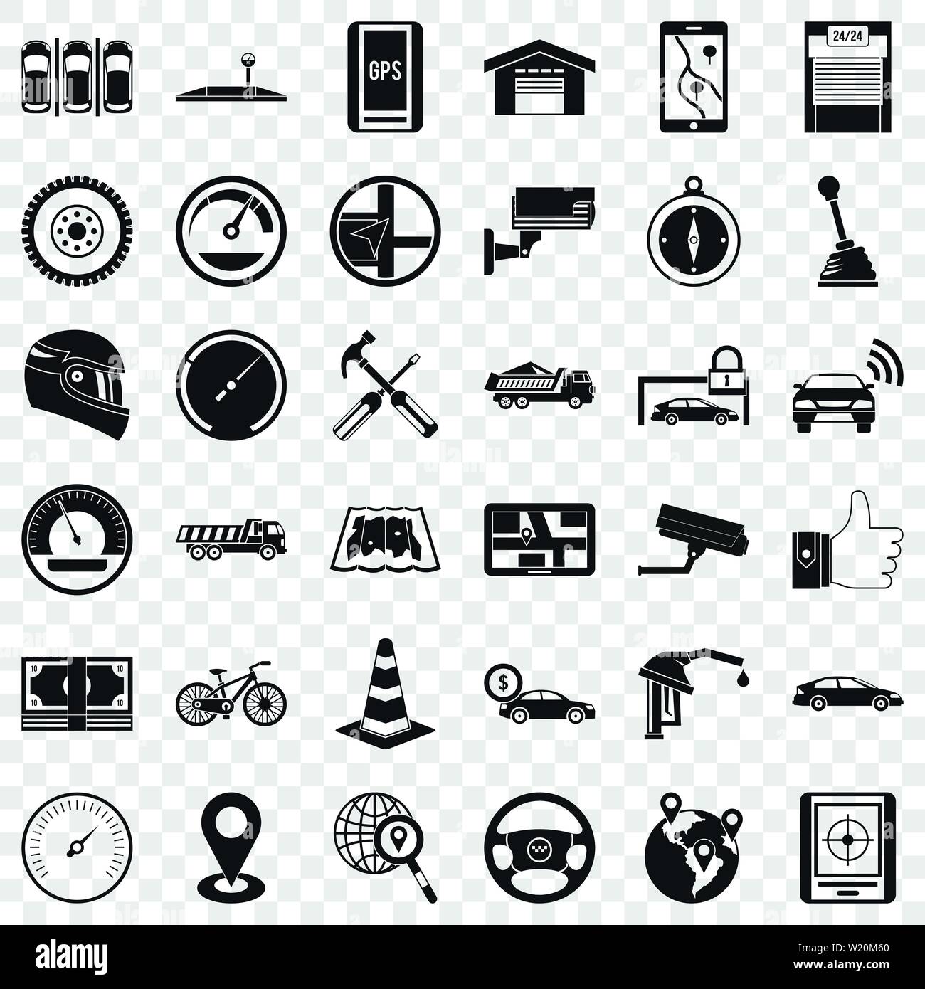 Machine icons set, simple style Stock Vector Image & Art - Alamy