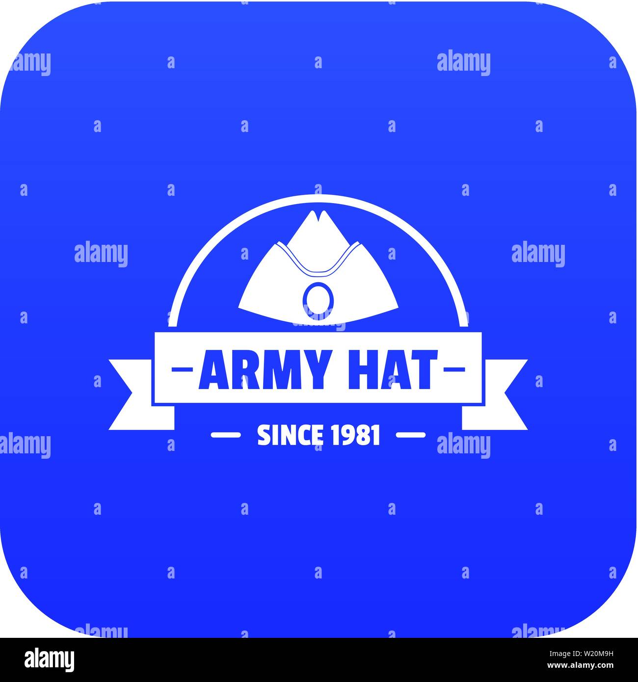 Army hat icon blue vector Stock Vector Image & Art - Alamy