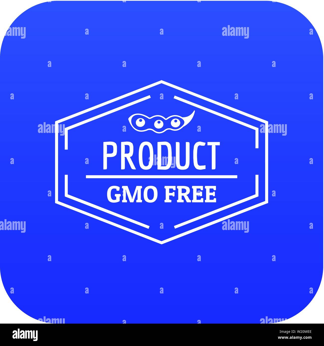 Gmo free icon blue vector Stock Vector Image & Art - Alamy